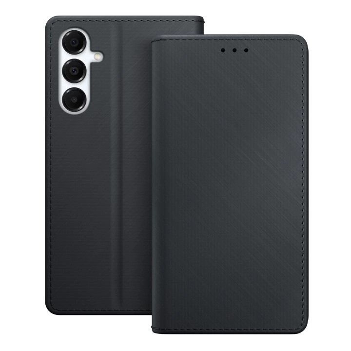 Juodas atverčiamas dėklas Samsung A175 A17 4G / A176 A17 5G "3MK Wallet"